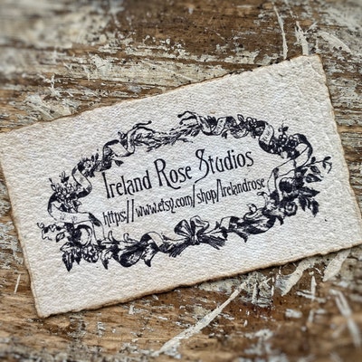 3.5 X 2 Distressed Look Personalized Printed Card/ Vintage Business ...