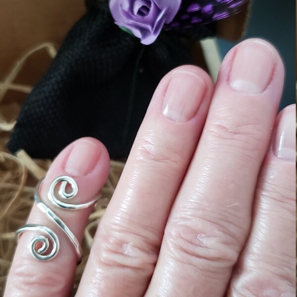 Arthritis Finger Splint Sterling Silver 925 or Brass Adjustable ...