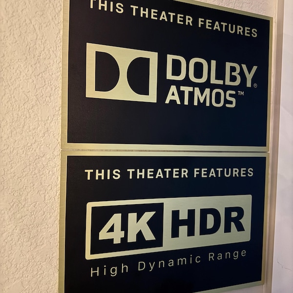 Dolby Atmos Home Movie Theater Sign | Cinema Sign | Home Movie Sign ...