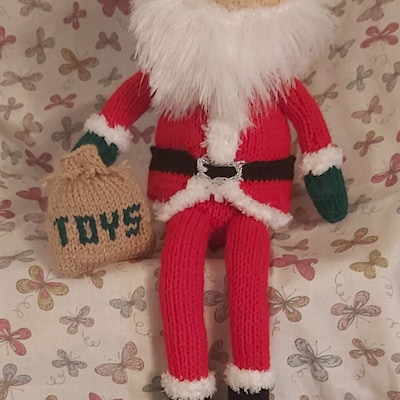 Knitting Pattern. PDF Digital Download. Santa Claus Shelf Sitter ...