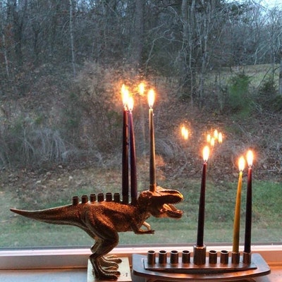 Dinosaur Menorah - Etsy