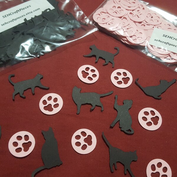 Cat Die Cuts, Cardstock Cats, Cat Silhouettes, Cat Embellishments, Cat ...