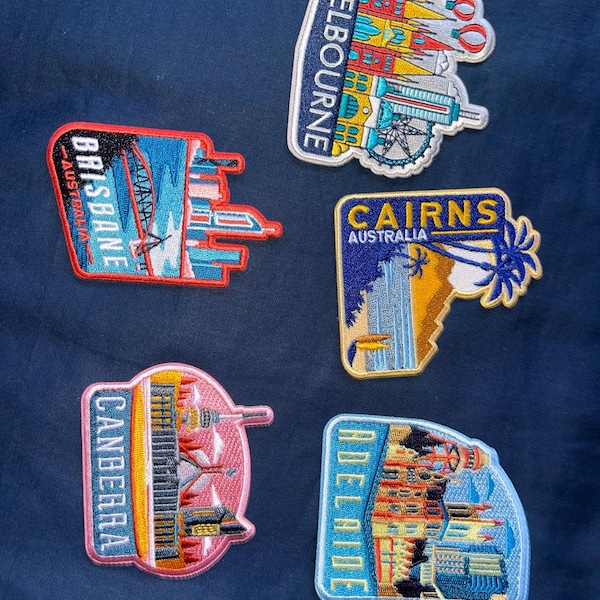 Melbourne Australia 3" Travel Patch Embroidered Iron on Sew Badge ...