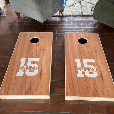 Custom Monogram Cornhole Boards Design Personalized Outdoor - Etsy