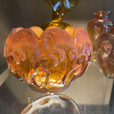 Vintage Fenton French Opalescent Bon Bon Glass Dish Hobnail - Etsy