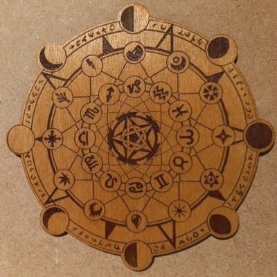 Crystal Moon Pendulum Board Svg Divination Tool Svg Pagan Decor Svg ...