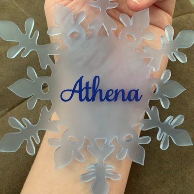 Custom Snowflake Name Ornaments Personalized Laser Cut Snowflakes ...