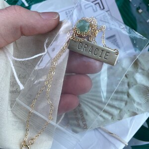 Outer Banks OBX Gold Fill Coordinates Bar Nameplate Layering Necklace ...