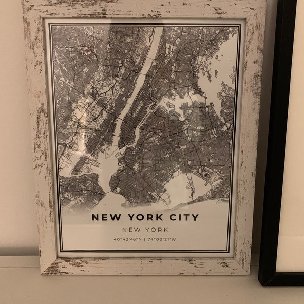 New York Area Map Print, New York City NYC NY USA Map Art Poster, City ...