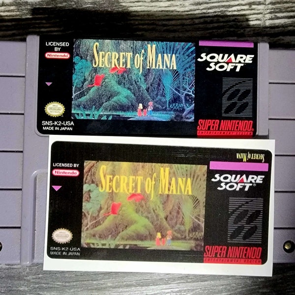 2 High-quality Reproduction Super Nintendo Game Labels (SNES) - Etsy