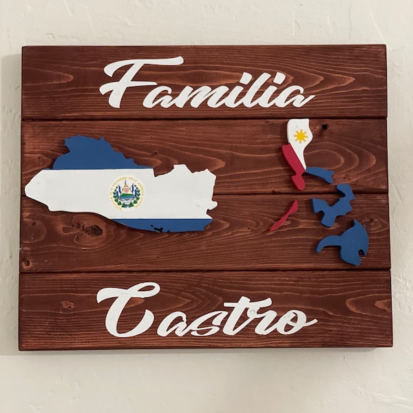 Personalized Two Countries Wood Sign - Etsy