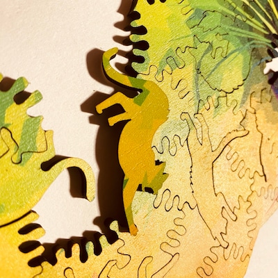 Patchwork Amoeba Puzzle Challenging Wood Jigsaw Puzzle, Laser Cut - Etsy