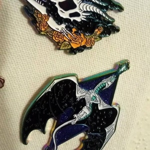 B-GRADE Enamel Pin Dragon Skull aether Dragon - Etsy