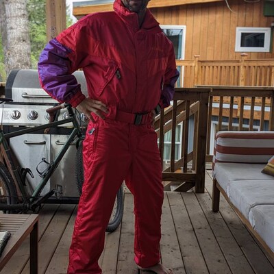 80s One Piece Ski Suit Retro Snowsuit Multicolor Funky Winter - Etsy