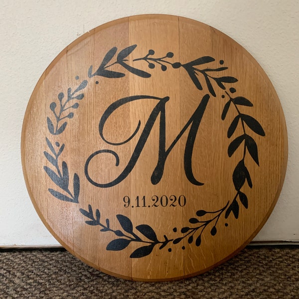 Monogram STENCIL or DECAL / Personalized Monogram / Wreath Monogram ...