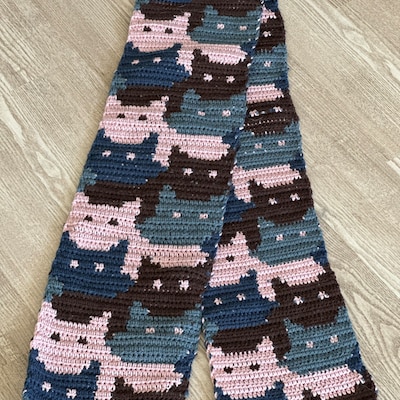 Crochet Cat Scarf Pattern 2 DIGITAL PDF PATTERN - Etsy