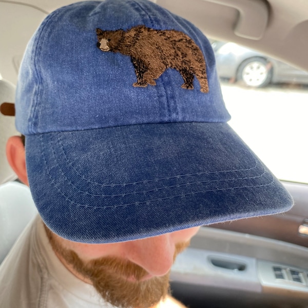 BROWN BEAR Hat - One Embroidered Men Women Wildlife Baseball Cap Price ...