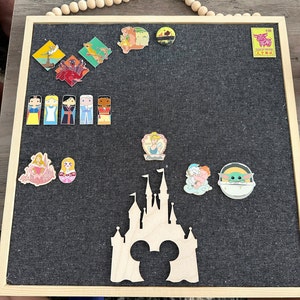 Minimalist Disney Magic Kingdom Inspired Pin Board Natural - Etsy