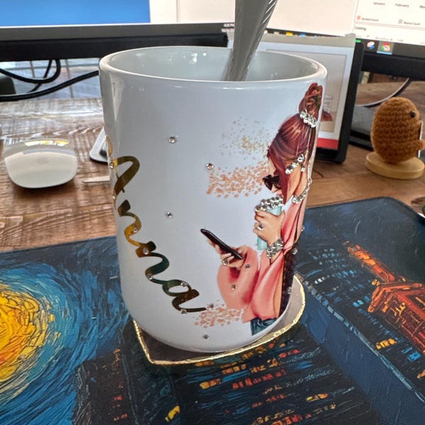 Fashion Mug, Glam Girl Mug, Bling Chic Mug, Gift for Her, Coffee Cup ...