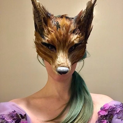 Luxury Red Fox Mask, Unisex Adult Fox Mask, Woodland Animals, Festival ...