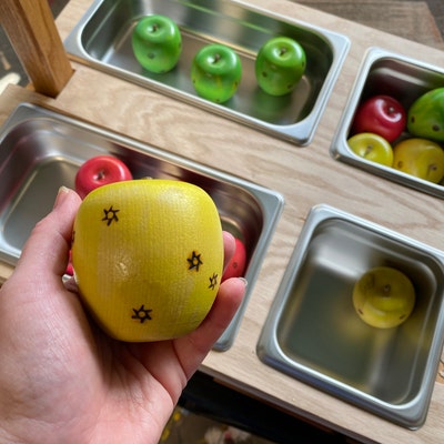 Unfinished Wooden Apple Life Size, Lifesize Apple, Large Wooden Apple ...