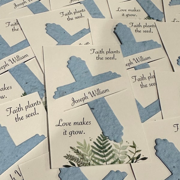 Instant Download - PDF Card Template for Seed Paper Hearts - Editable ...