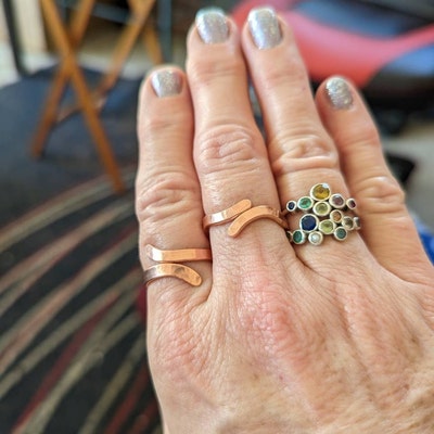 Textured Copper Band Rings Pure Copper Rings Arthritis Rings Gift Rings ...