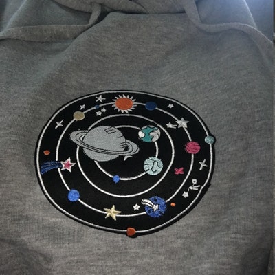 Huge 12.5cm Space Solar System Patch Iron on Embroidered Planets ...