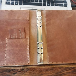 Leather Binder 6-ring Notebook Cover Leather Notebook A5 | Etsy