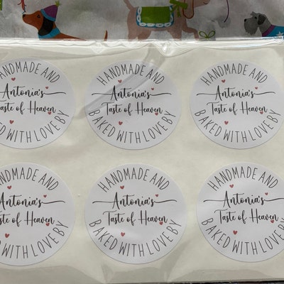 Custom Baking Labels, Personalized Baking Stickers, Seals for Homemade ...