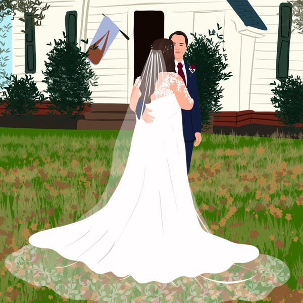 Custom Minimalist Digital Portrait Faceless Illustration ASAP ...