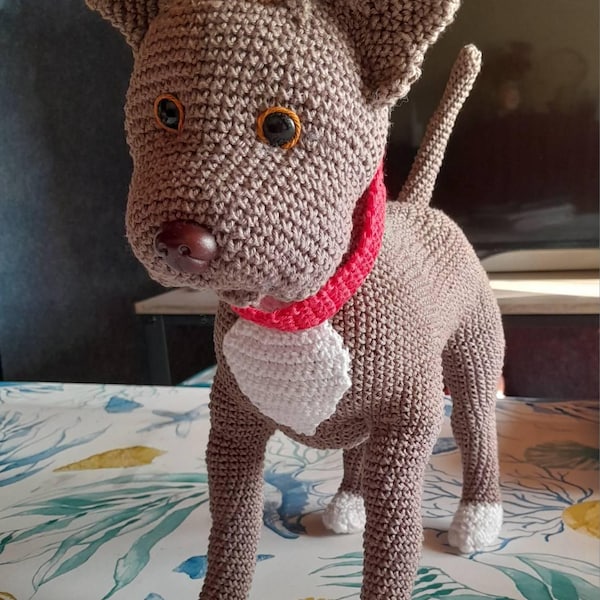 Pit Bull Crochet Pattern, Realistic Dog Amigurumi: Create Your Own Cute ...