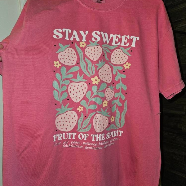 Boho Christian Strawberry Shirt Fruits of the Spirit Bible Verse Shirt ...