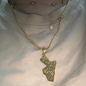 Jordan Map Necklace With Arabic Calligraphy 18K GOLD / SILVER - Etsy