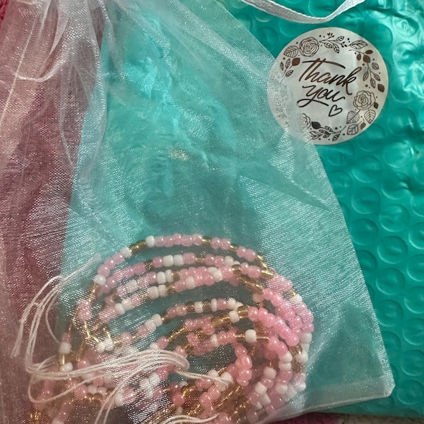 PLUS SIZE TIE on Waist Beads, Waist Beads, Waist Bead Set, Thread Waist ...