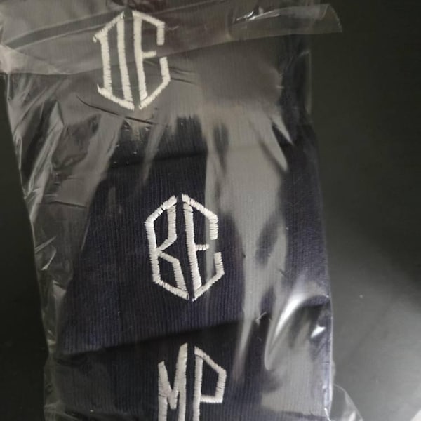 Wedding Socks, Groomsmen Initial Socks, Gift for Groomsmen, Embroidery ...