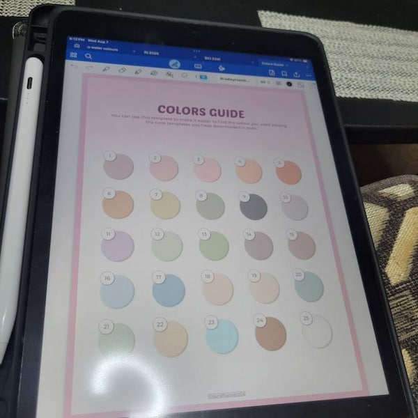 Portrait Digital Student Notebook With Tabs, Note Paper, Digital Paper ...