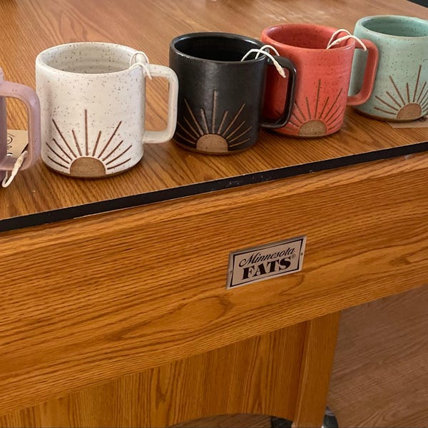 Sunrise Mug - Lemon Creme, Handmade, Wheel Thrown, Food Safe Glazes ...