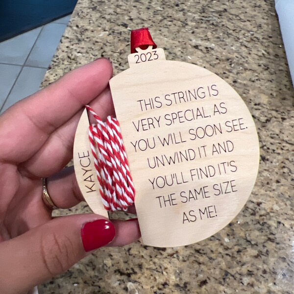 Personalized Height Ornament, Christmas Gift Ideas, Wooden Ornament ...
