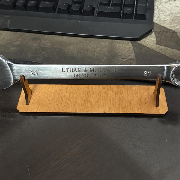 Engraved Wrench, Custom Engraved Text or Logo, Personalized Design ...