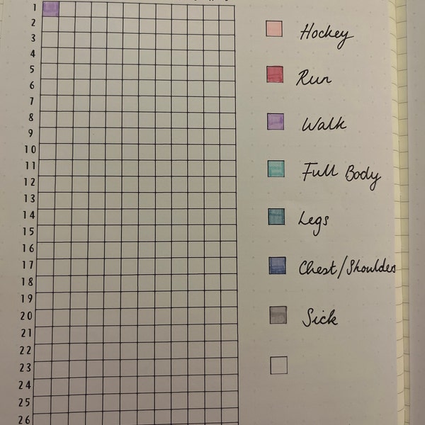 Movement Tracker - Fitness Tracker - PRINTABLE Journal Page - Exercise ...