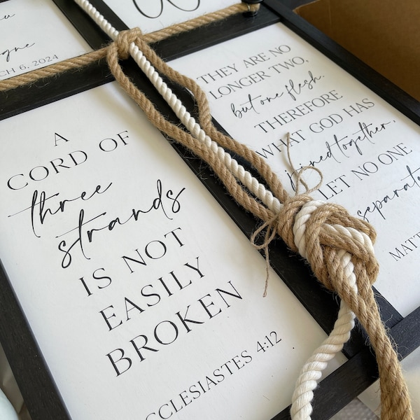 Trinity Braid | Cord of Three Strands | Personalized Wedding Unity ...