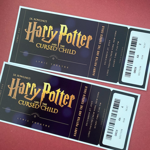 Physical Custom Broadway Ticket, Broadway Surprise Ticket, Broadway ...