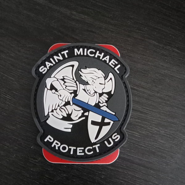 PVC Patch Tactical Morale Patch Velcro Patch Saint Michael Protect Us - Etsy