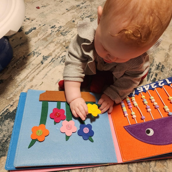 3D Quiet Book Montessori Toy, Soft Felt Busy Book Early Education With ...