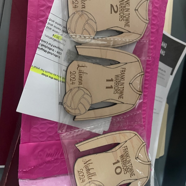 Volleyball Magnet With Name ~ Engraved Volleyball Player Gift ...