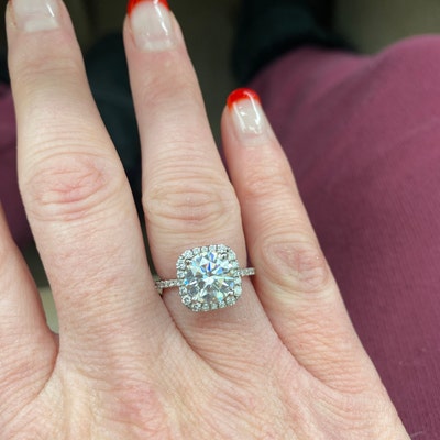 2 Carat Engagement Ring Solitaire Ring Style Round Cut Diamond 14K ...