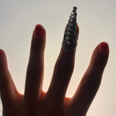 Moon Claw Ring,nail Guard,nail Tip, Nail Ring,moon Claw,moon Ring ...