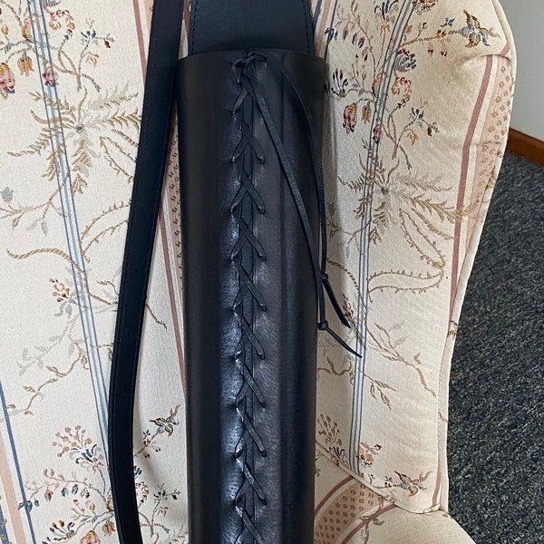 Leather, Semicircular Back Quiver - Lace-up Version - Etsy