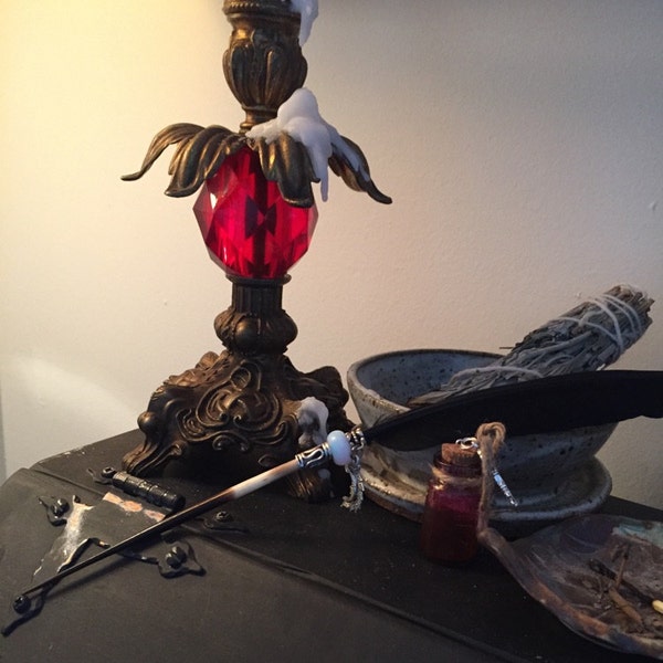 Artist Quill Pen Raven's Wing Ink Dip REAL Porcupine Quill Feather Pen ...